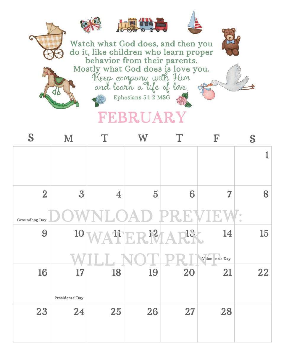 Digital Download: 2025 Seasons of Faith Wall Calendar | Printable Edit ...